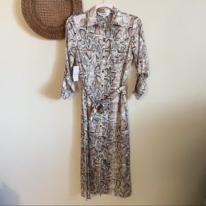 BB Dakota | Dresses | Bb Dakota Python Print Midi Shirtdress | Poshmark